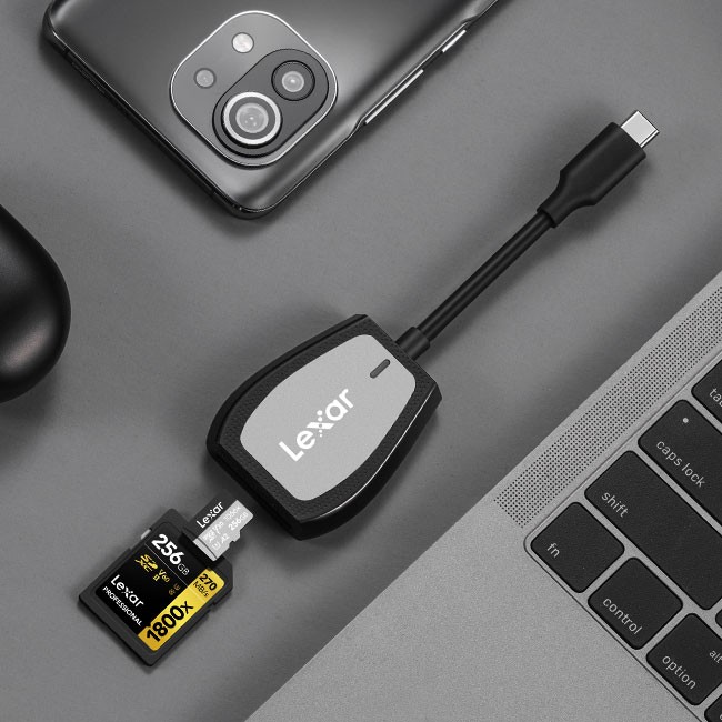 Promo Lexar Professional Usb 3.2 Type-c Lrw470u Microsd & Sd Card ...