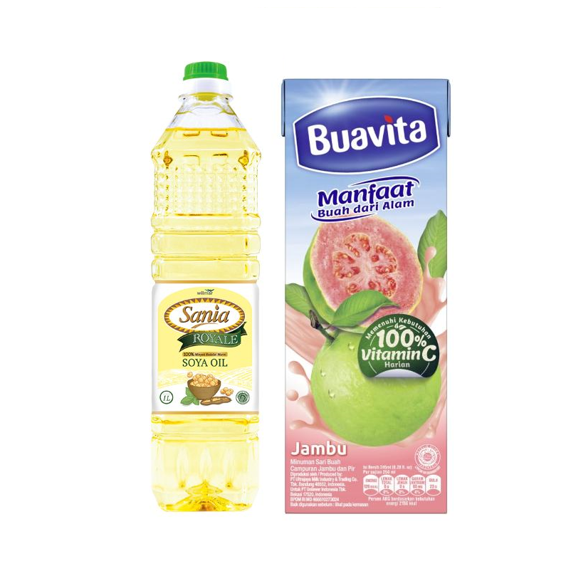 Jual Sania Royale Soya Oil Botol 1 L Free Buavita Guava 245 Ml Di ...