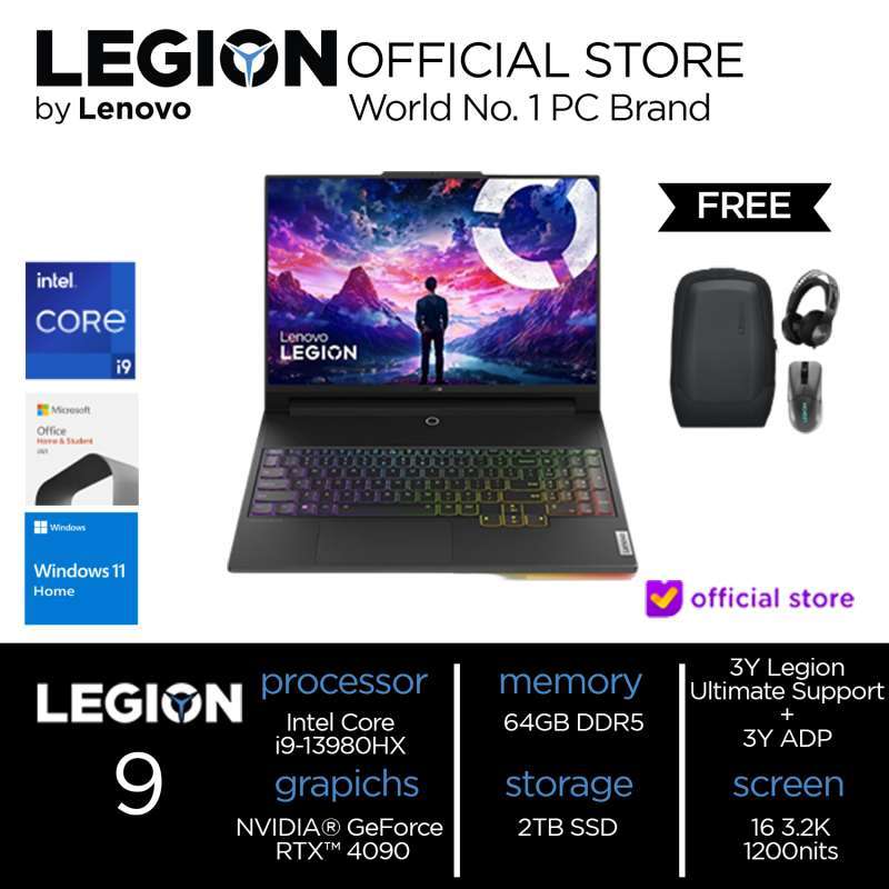Jual LENOVO LEGION 9 16IRX8 2SID [Intel I9-13980HX/ 32+32GB/ 2TB ...