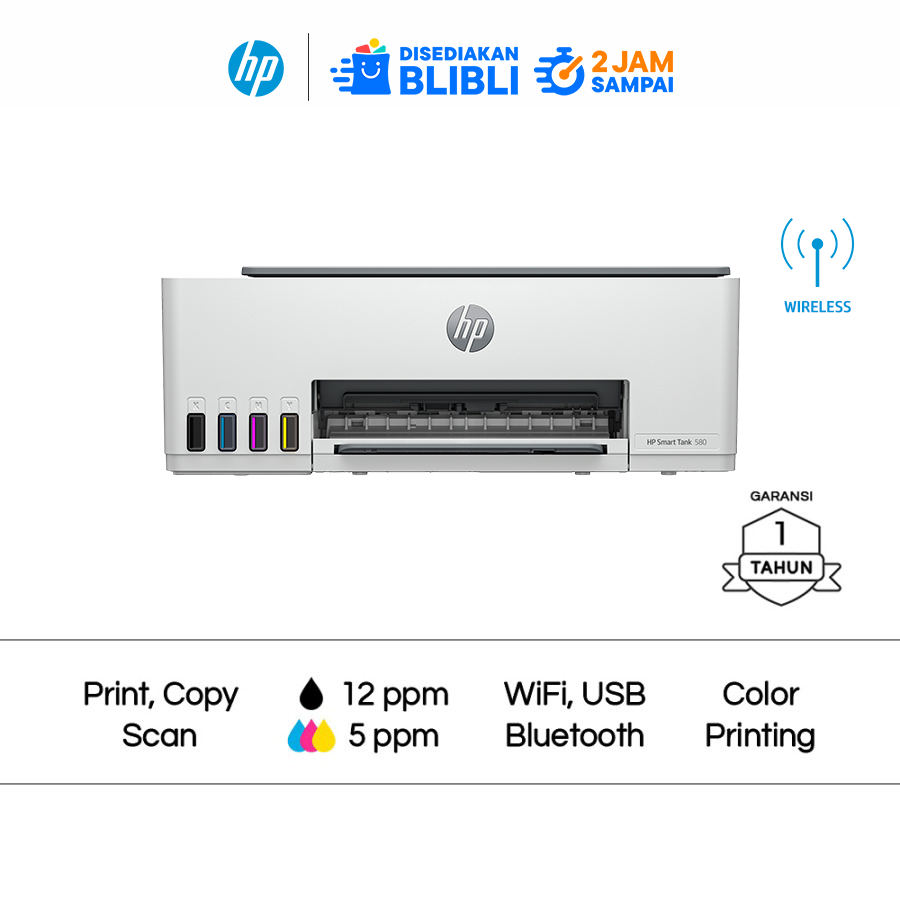 Promo Hp Smart Tank 580 All-in-one Printer (print-copy-scan-wifi ...