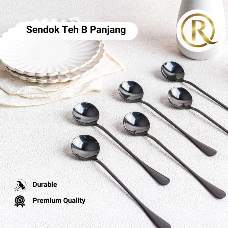 Promo Sendok Teh B Gagang Panjang 18.4cm Stainless Steel Tebal Diskon ...