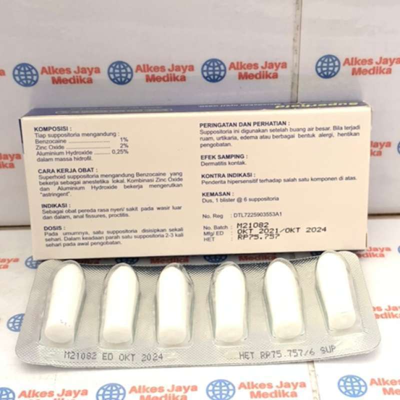 Jual Superhoid Suppositoria (1box @6supp) - Obat Wasir Di Seller Alkes ...
