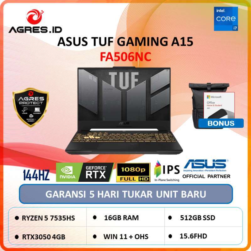 Promo Asus Tuf A15 Fa506nc Rtx3050 4gb - Ryzen 5 7535hs 16gb 512gb 15 ...