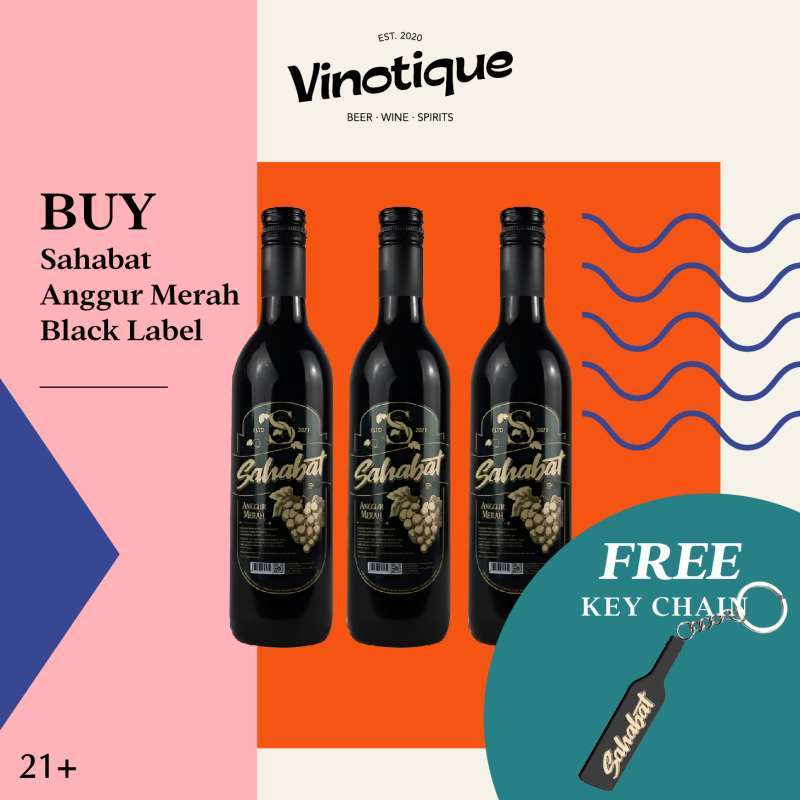 Jual Sahabat Anggur Merah-black Label (amer) 550ml - 3 Btl Di Seller ...