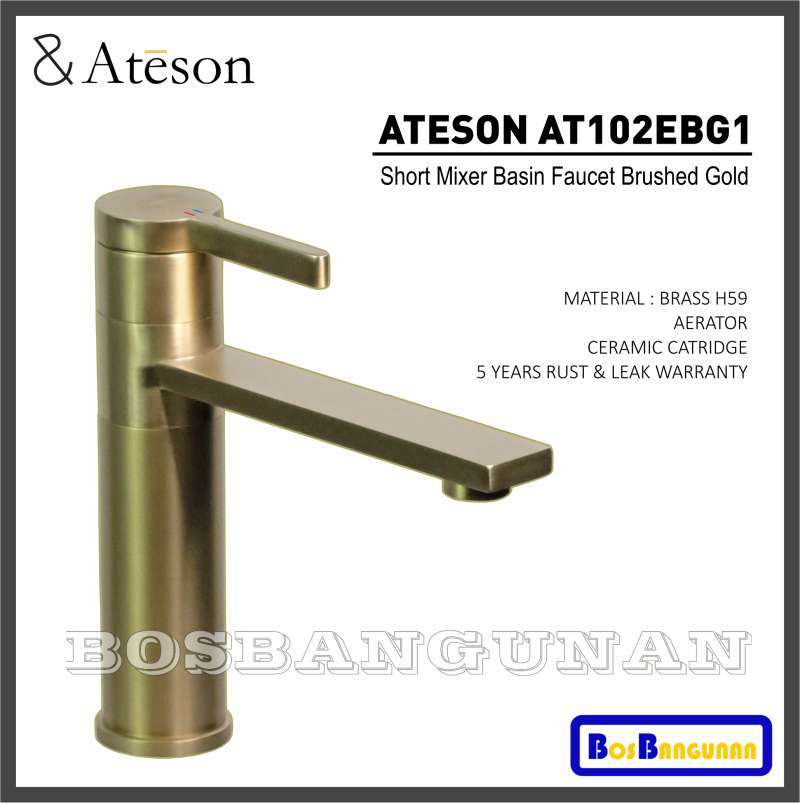 Jual Kran Wastafel Ateson At102ebg1 Hot & Cold / Keran Pendek Wastafel ...