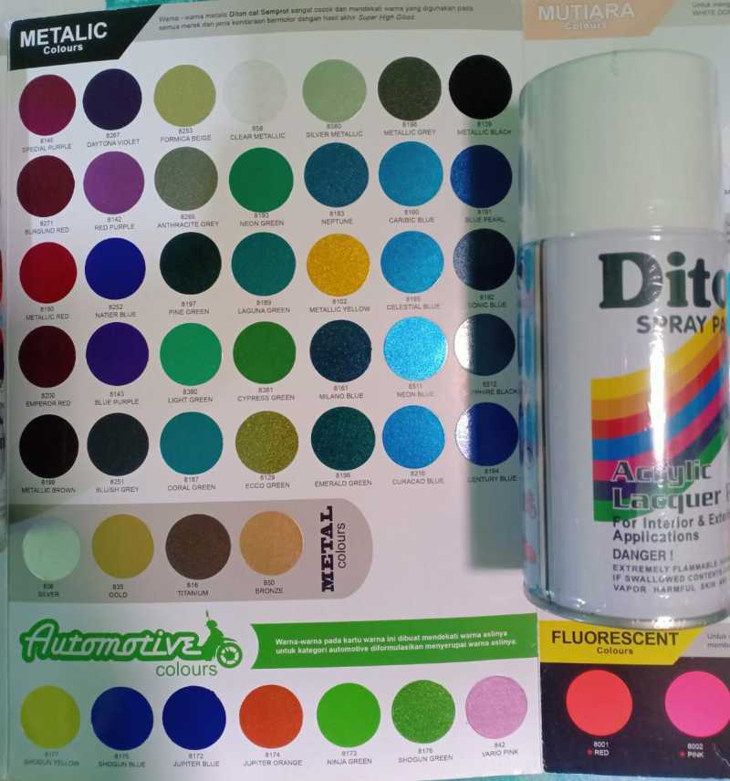 Jual Diton Spray Paint Pilok Pilox Cat Semprot Warna Metallic 300cc ...