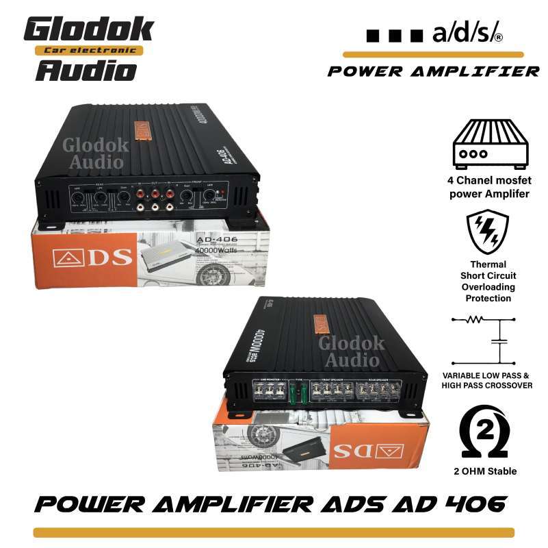 Jual Ads Mosfet Ad406 Amplifier - Hitam [4 Chanels] Di Seller Glodok ...