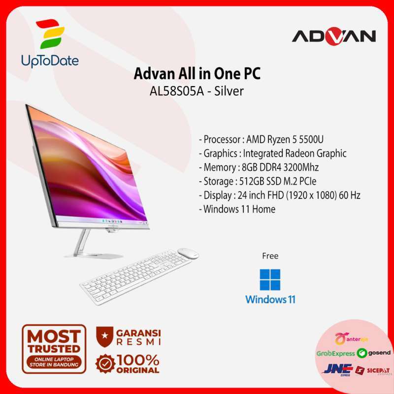 Promo Advan Pc Aio One Pc Al58s05a Amd Ryzen 5 5500u 8gb 512gb W11 Diskon 39% Di Seller Up To ...