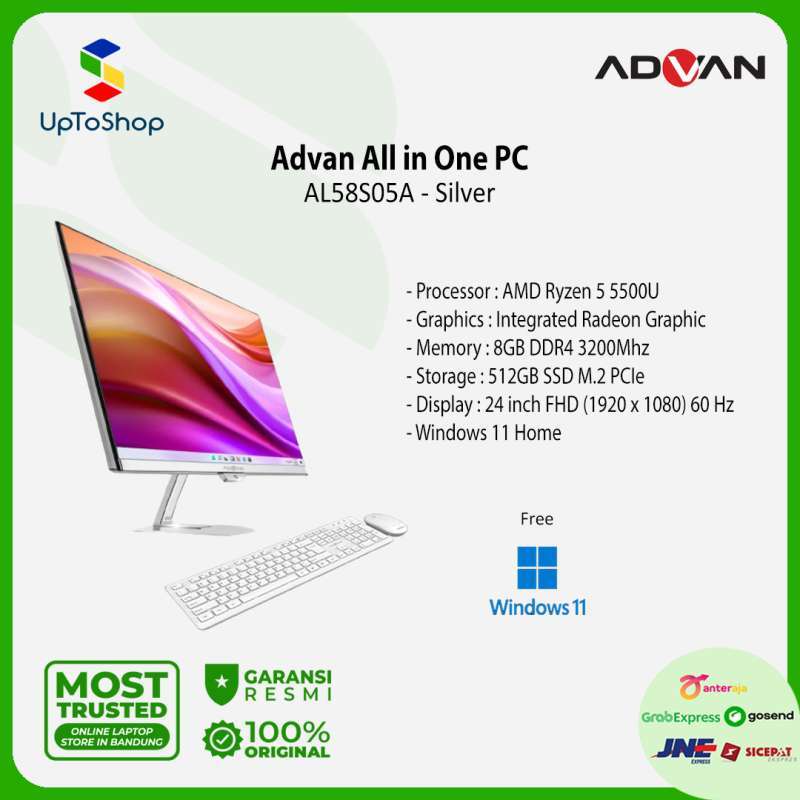 Promo Advan Pc Aio One Pc Al58s05a Amd Ryzen 5 5500u 8gb 512gb W11 Diskon 46% Di Seller Up To ...