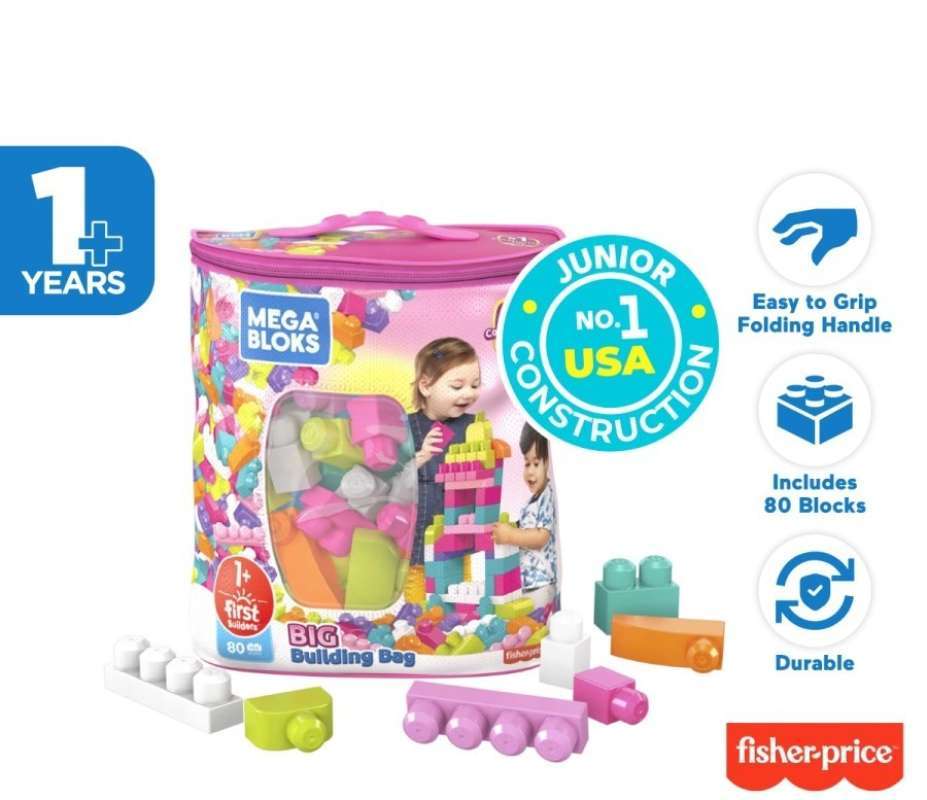 Jual Fisher Price Mega Bloks First Builders Big Building Bag - 80Pcs ... Jual Fisher Price Mega Bloks First Builders Big Building Bag - 80Pcs ...