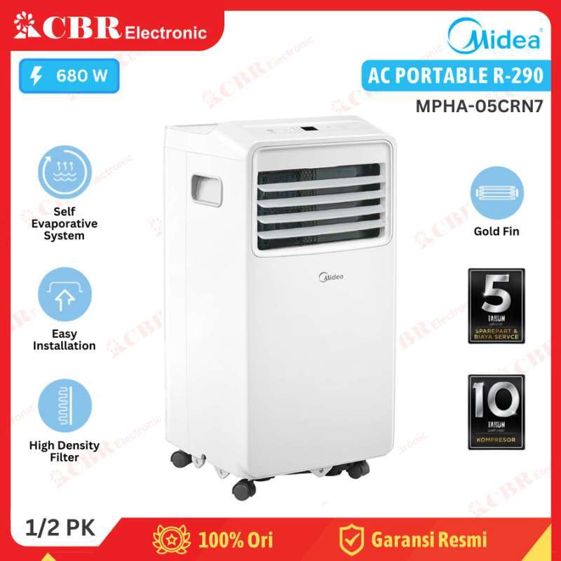 Jual Ac Portable Midea 1/2 Pk (0.5 Pk) Mpha-05crn7 Di Seller Cbr ...