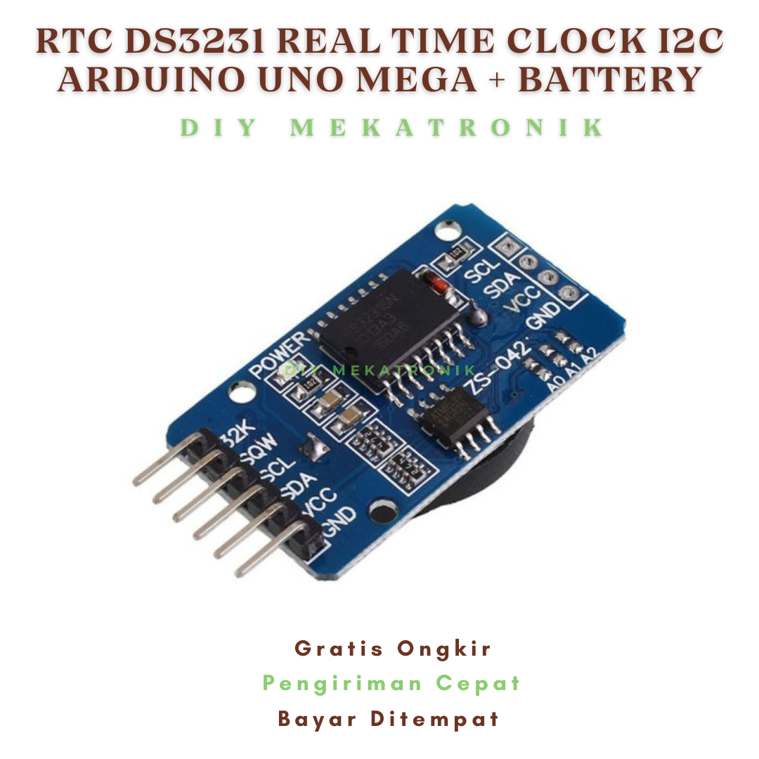 Promo Rtc Ds3231 + Ic At24c32 + Baterai Real Time Clock Module For ... Promo Rtc Ds3231 + Ic At24c32 + Baterai Real Time Clock Module For ...
