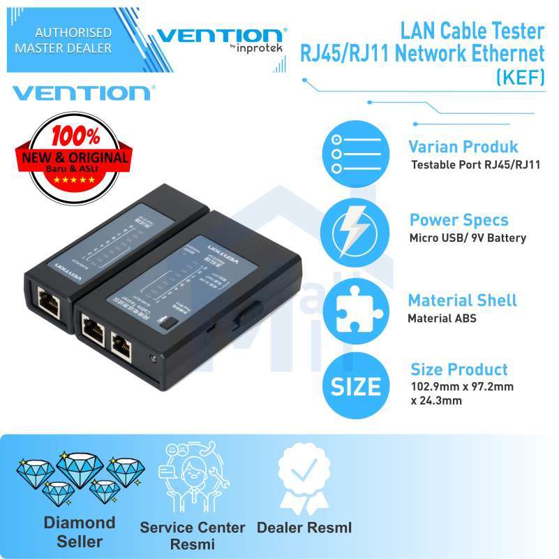 Jual Vention LAN Kabel Tester Alat Penguji RJ45+RJ11 Network Ethernet ...