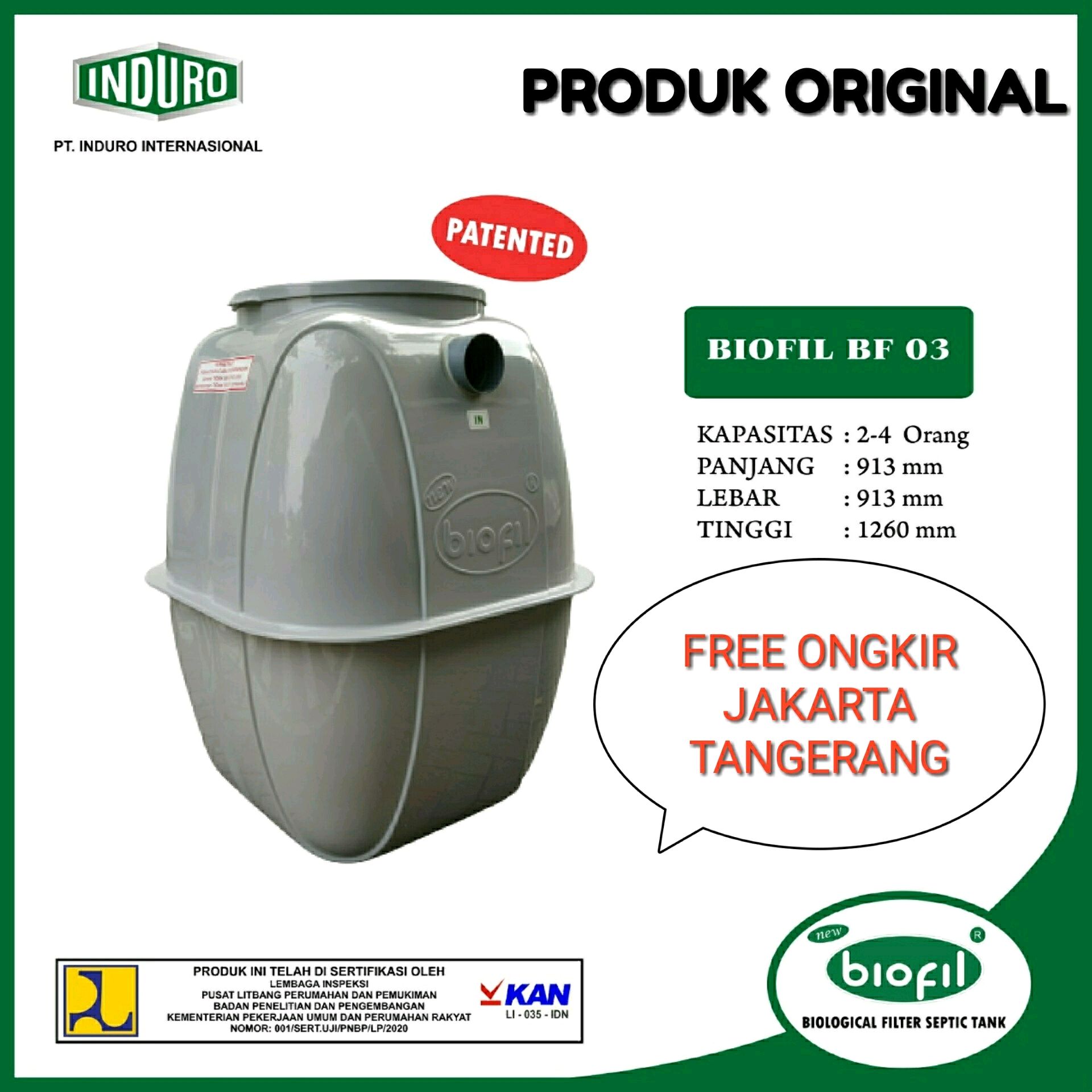 Jual Septic Tank Biofil Bf 03 1000 Liter Original Murah - Harga Diskon ...