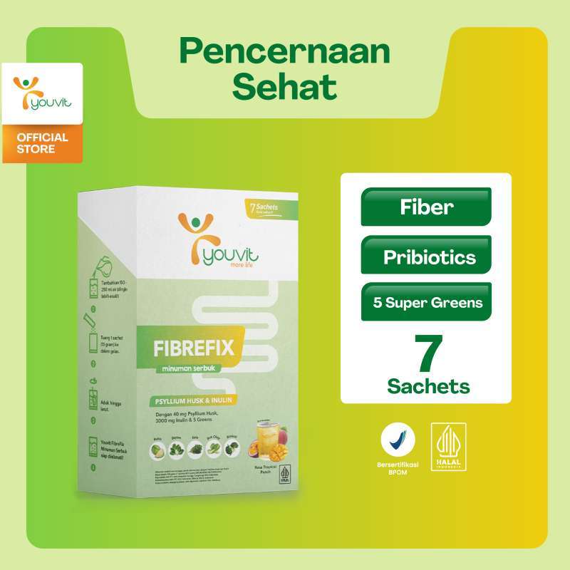 Promo Youvit Fibrefix Drink Dengan Psyllium Husk & Probiotik Untuk ...