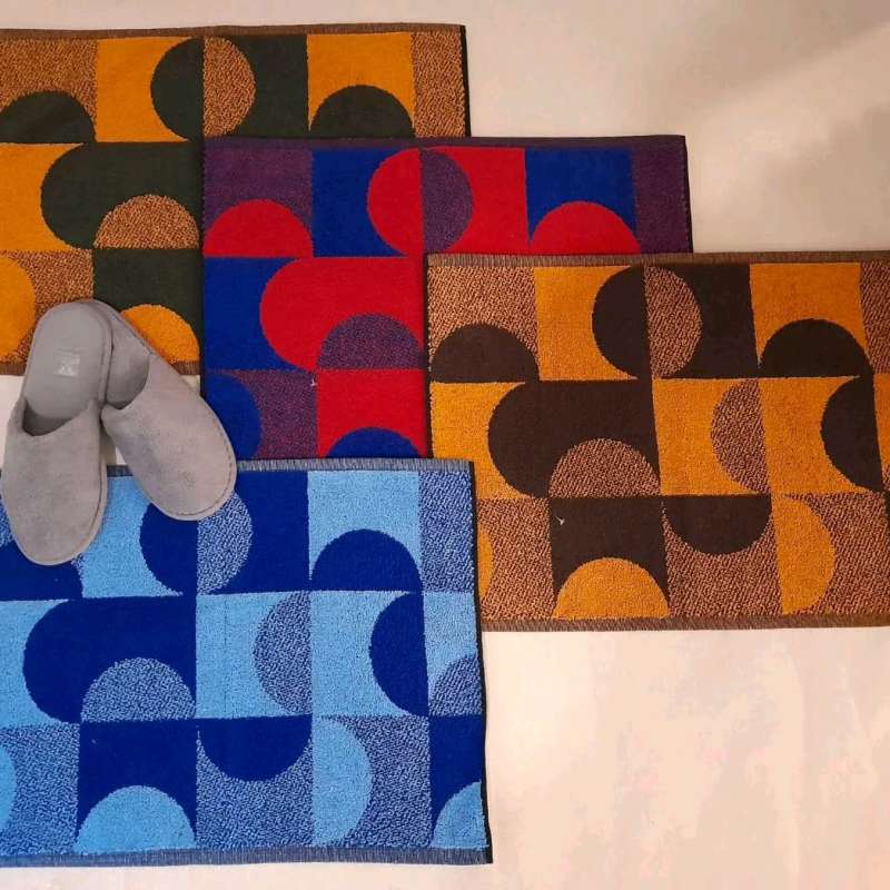 Promo Keset Handuk Motif 100% Cotton Combed Tebal Ukuran 40 X 60 Cm ...