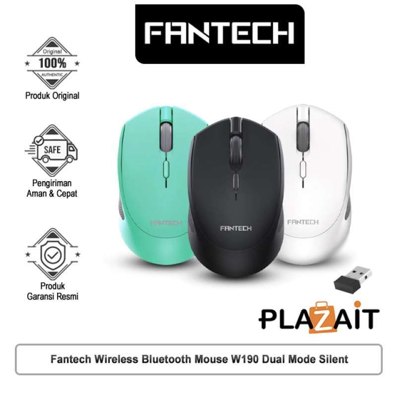 Jual Fantech Mouse Wireless Bluetooth W190 Dual Mode Silent Di Seller ...
