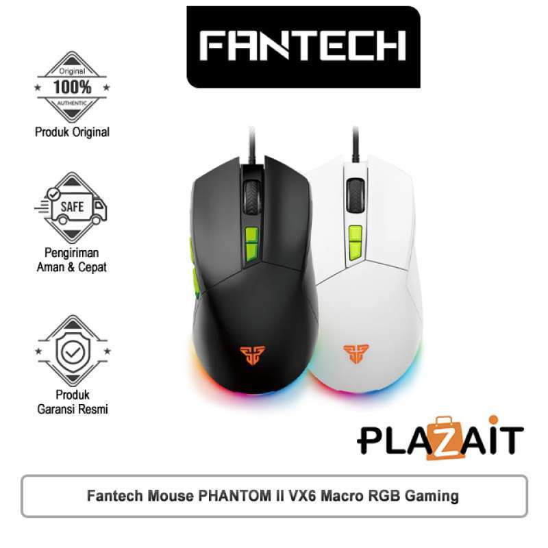 Jual Fantech Mouse PHANTOM II VX6 Macro RGB Gaming di Seller PT ...