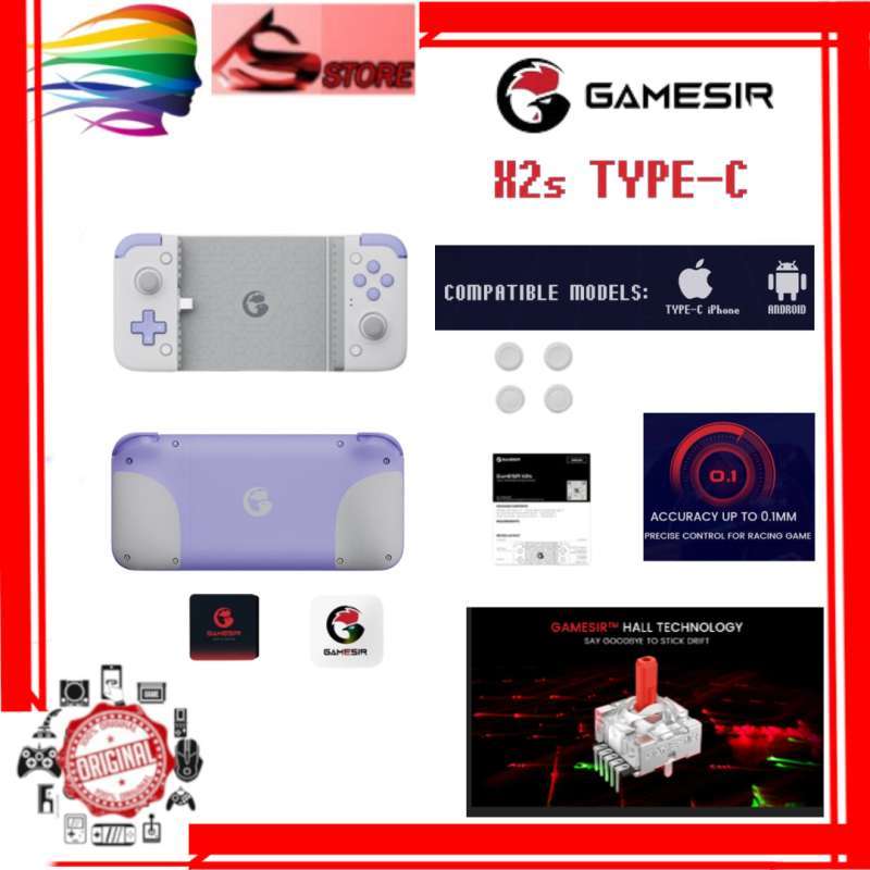 Promo GameSir X2S Type C Gamepad Hall Effect Controller Stick for ...