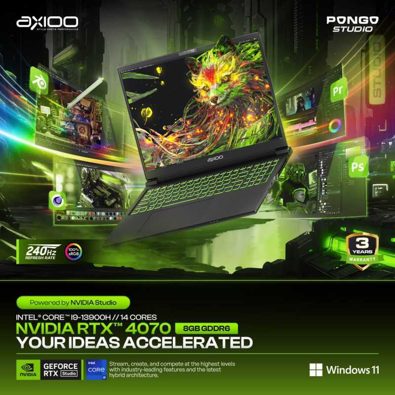 Jual Axioo Pongo Studio - Core I9 13900h 32gb 1tb Ssd 16qhd Rtx4070 8gb ...