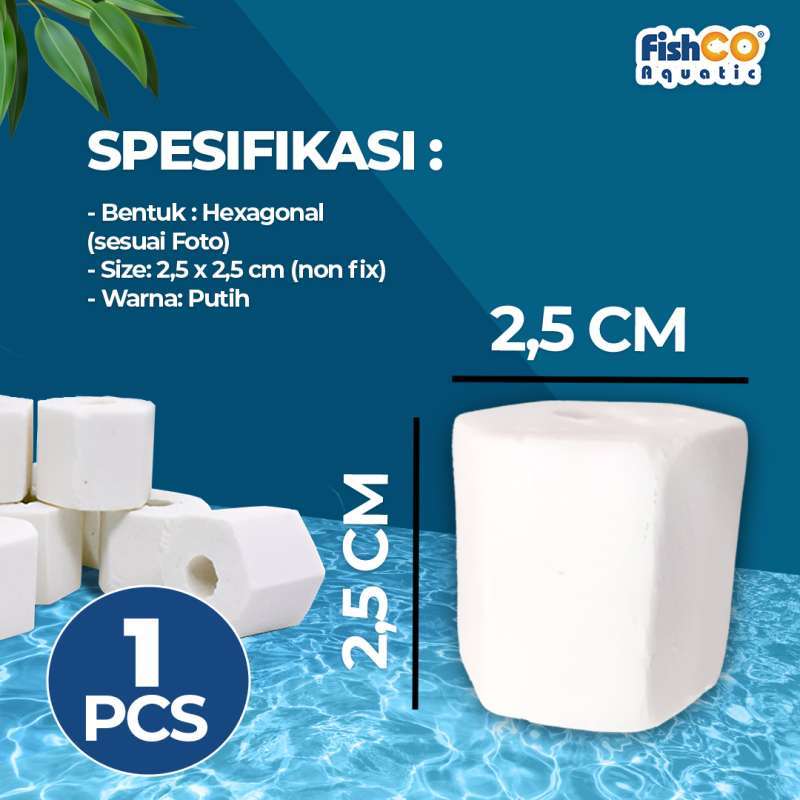 Jual Bio Ring Ukuran XXL Ceramic Hexagonal Ring Media Filter Jumbo ...
