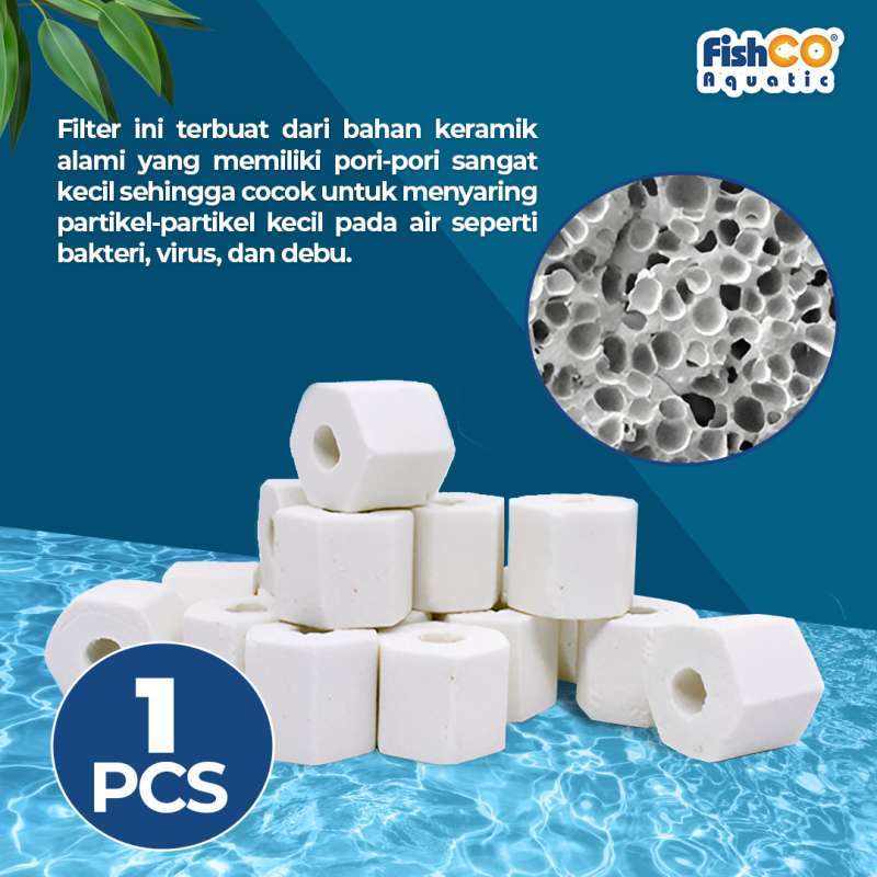 Jual Bio Ring Ukuran XXL Ceramic Hexagonal Ring Media Filter Jumbo ...