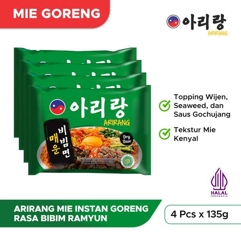 Jual 4 Pcs Arirang Mie Instan Goreng Rasa Bibim Ramyun 135g - FS di ...