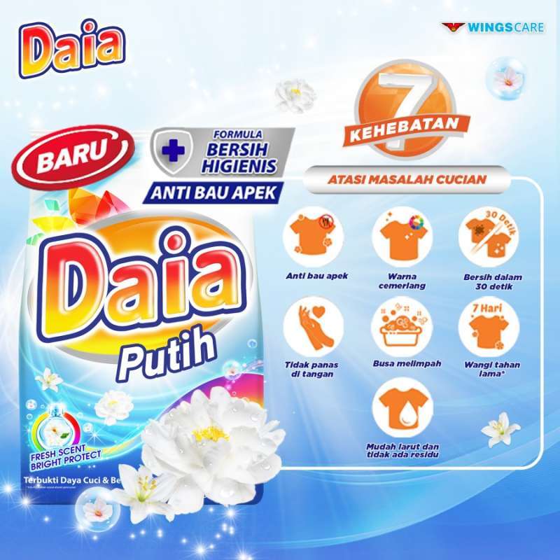 Promo Daia Deterjen Bubuk + Softener Wangi Violet Kemasan Jumbo 4 Kg ...