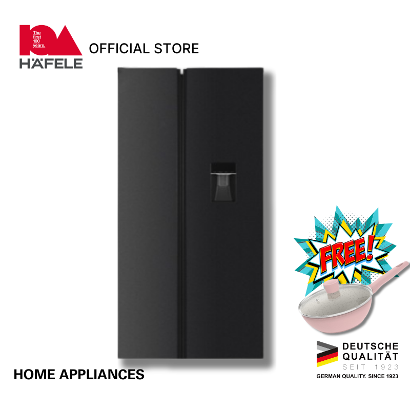 Promo Hafele Alaska Free-Standing Refrigerator - Kulkas 2 Pintu - Black ...