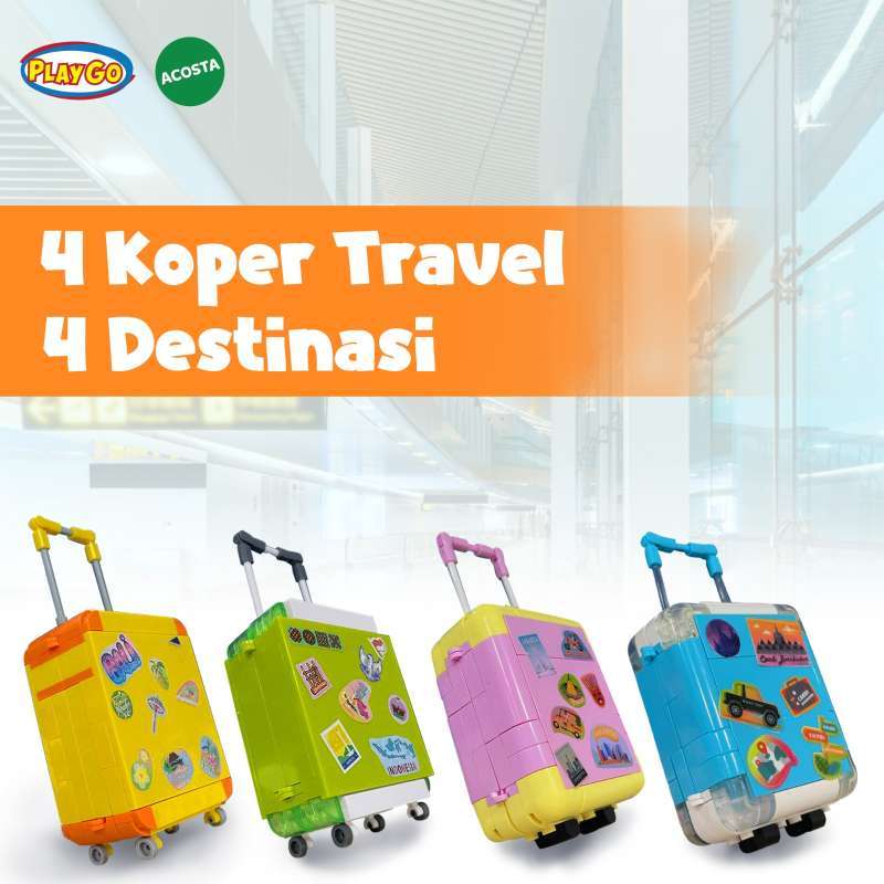 Promo Playgo Brick Balok Susun Koper Traveling Mainan Edukasi Anak ...