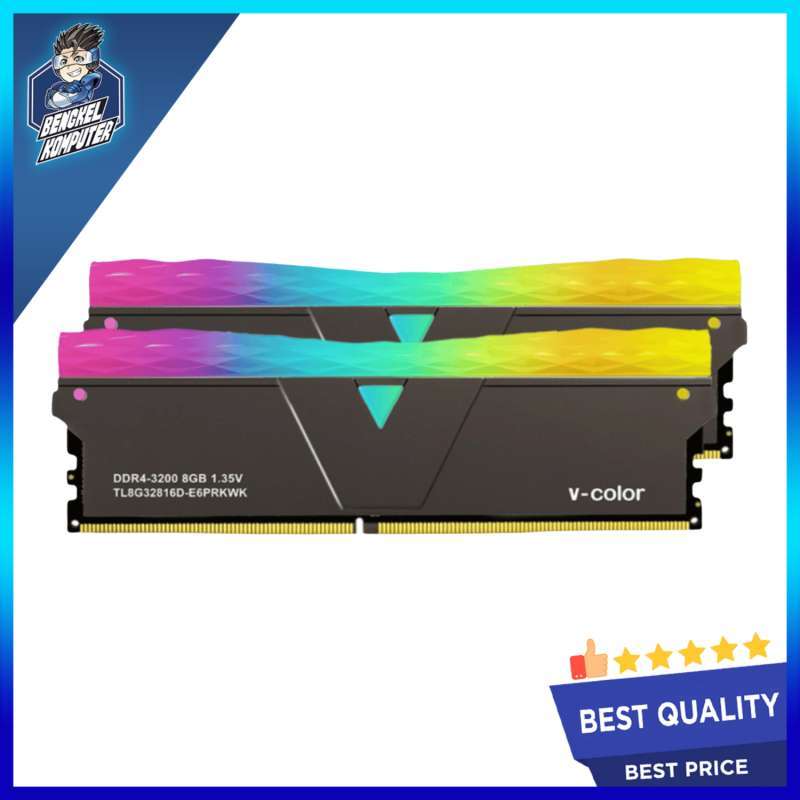 Jual RAM V-COLOR PRISM PRO RGB BLACK 16GB(8X2) DDR4 3200MHZ LONGDIMM di ...