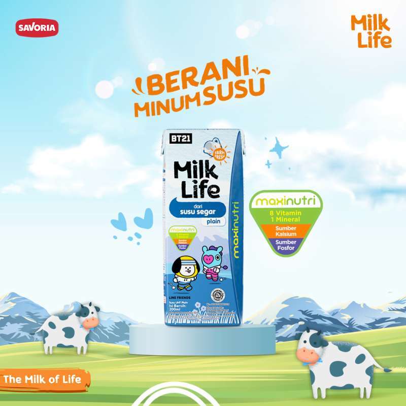Promo Beli 12 Milklife Uht Teens Murni 200ml Free Collectible Mug Bt21 ...