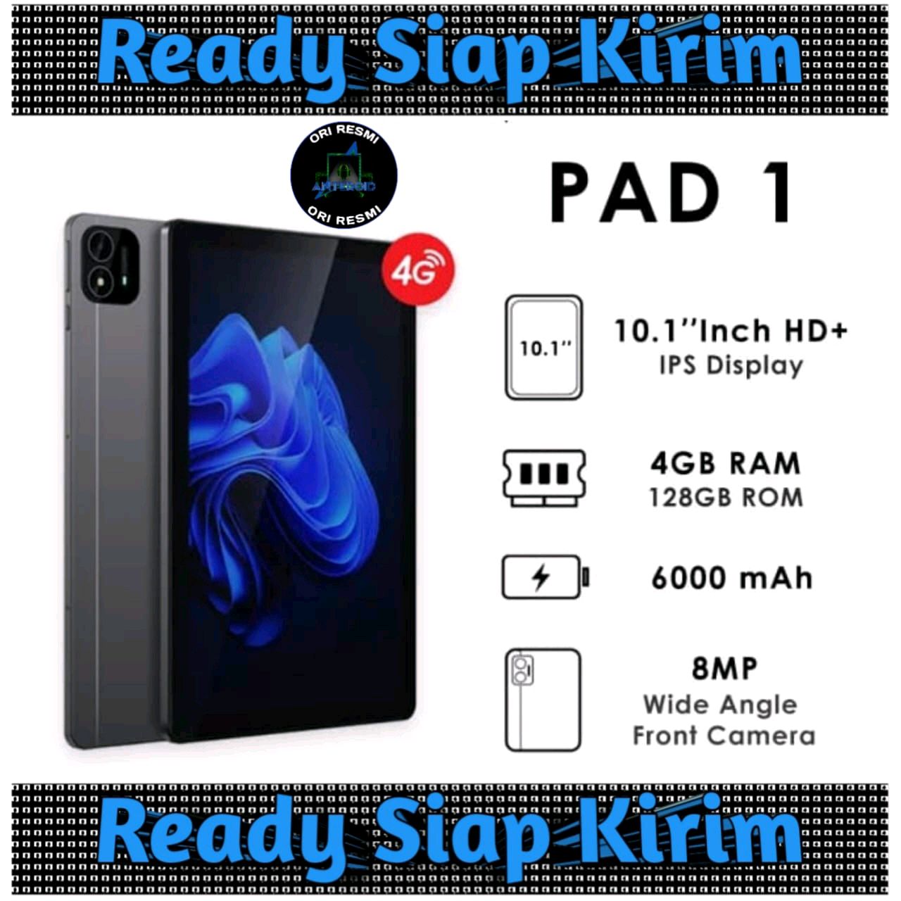 Jual ITEL Pad 1 Tablet LTE 4GB/128GB - Blue di Seller ANTEROID ...