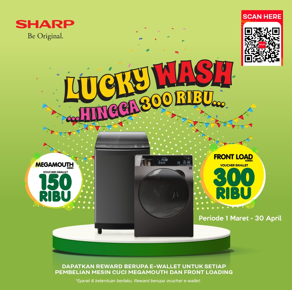 Promo Mesin Cuci Sharp Es-m1108t-sak Top Loading 11 Kg 1 Tabung Diskon ...