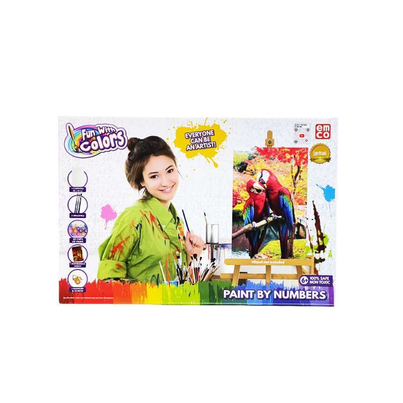 Jual Mainan Emco Fun With Colors Paint By Numbers Medium Cat Air Dan ...