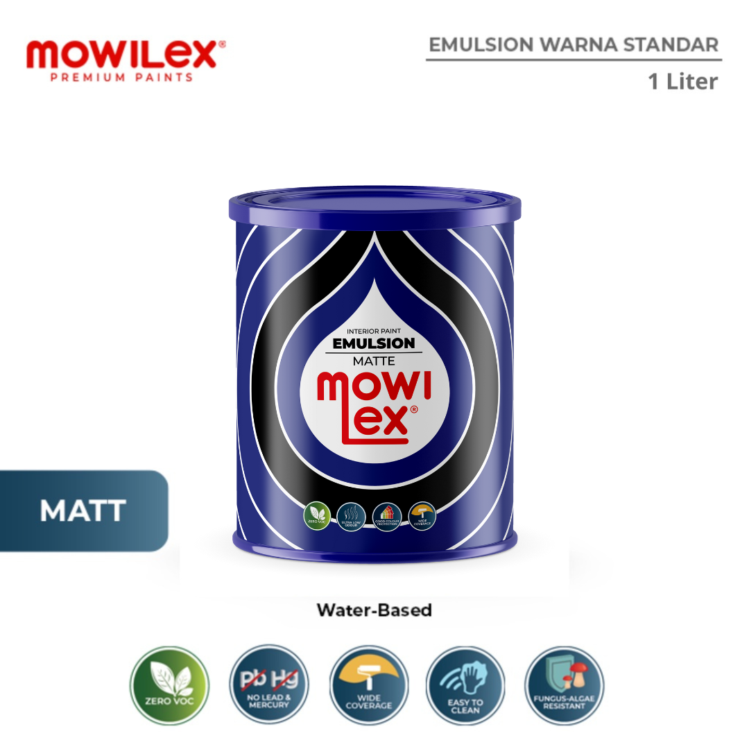 Jual Mowilex Emulsion Cat Tembok Interior 1 Liter - E-850 Bahama Brown ...