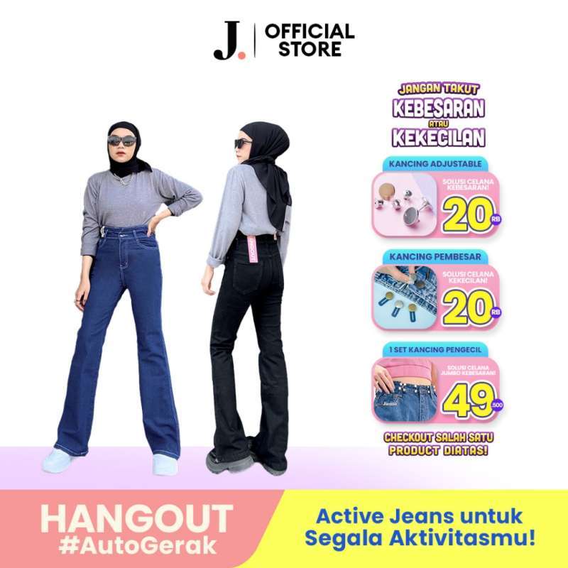 Promo Jiniso - Highwaist Stretch Cutbray Pocket Jeans 713 Hangout ...