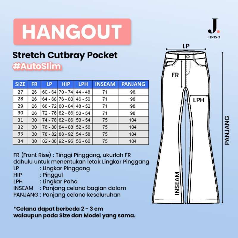Promo Jiniso - Highwaist Stretch Cutbray Pocket Jeans 713 Hangout ...