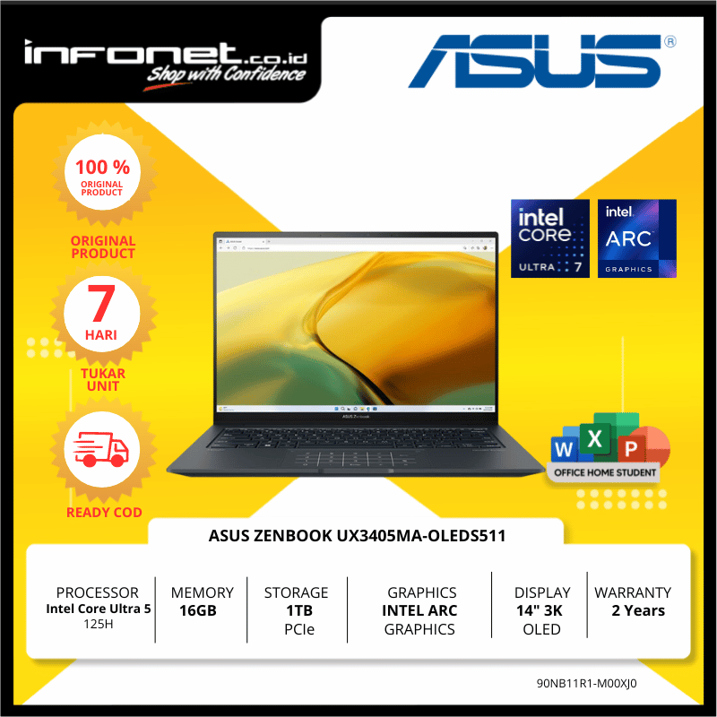 Promo ASUS ZENBOOK UX3405MA CORE ULTRA 5 125H 16GB 1TB INTEL ARC 14 3K ...