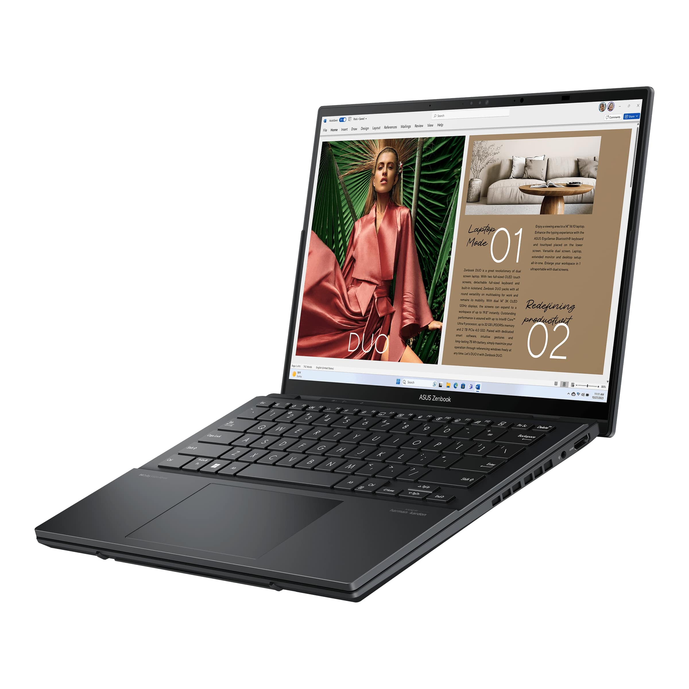 Promo Asus Zenbook Duo Ux8406ma-oleds711 Notebook - Inkwell Grey ...