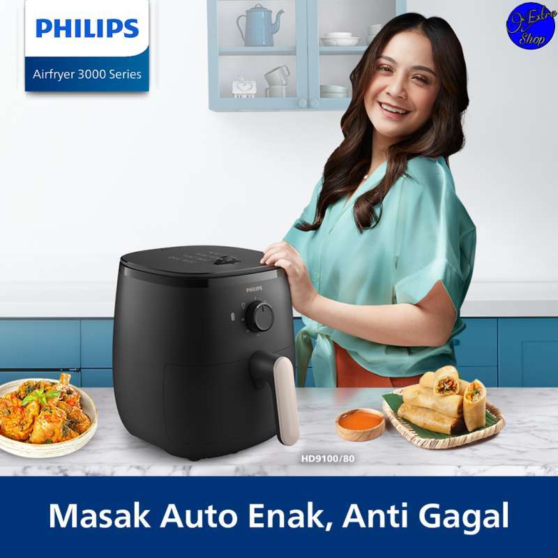 Jual PHILIPS Air fryer 800 Watt [3.7 L] HD9100/80 with Rapid Air ...