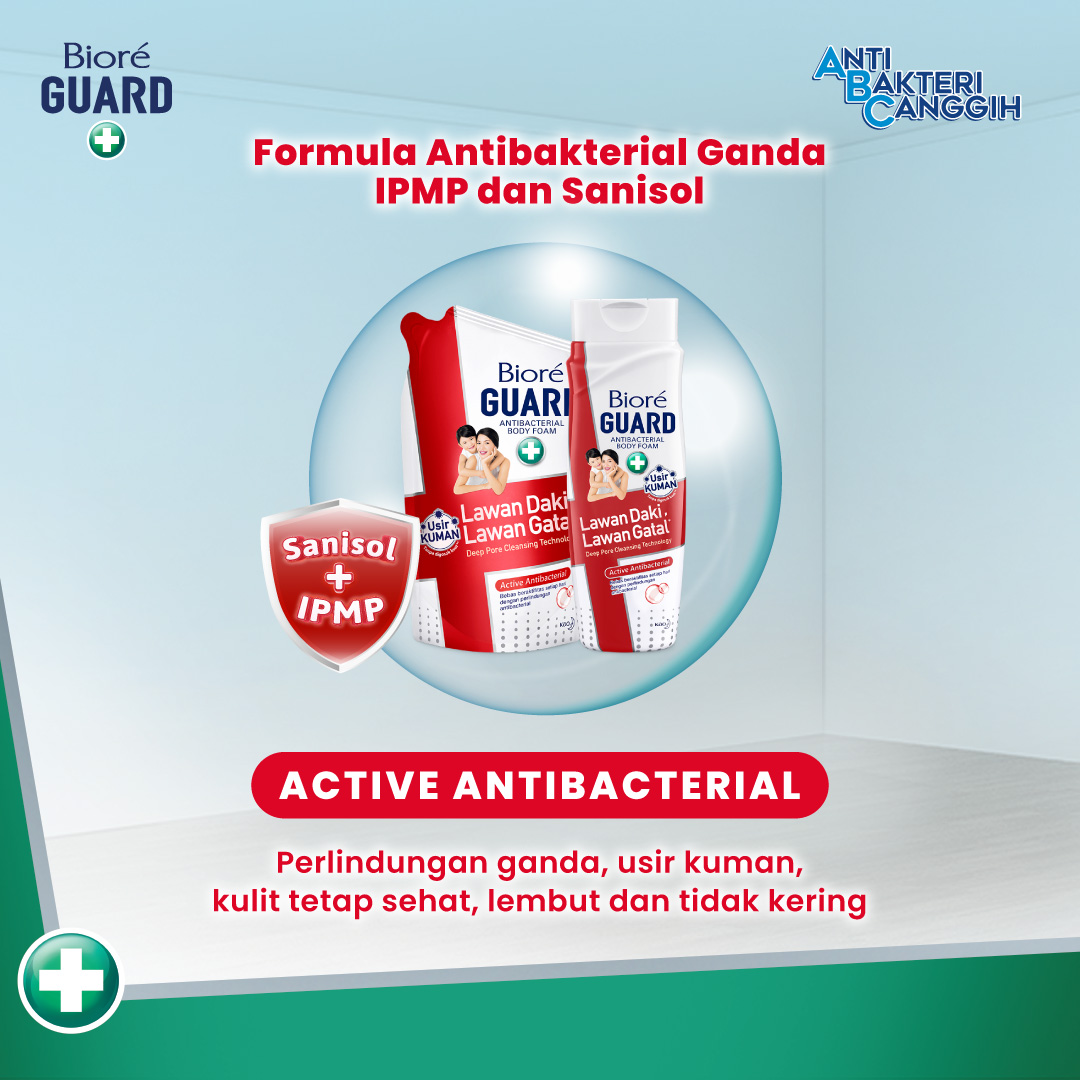 Promo Biore Guard Body Foam Active Antibacterial Pouch Sabun Mandi Cair ...