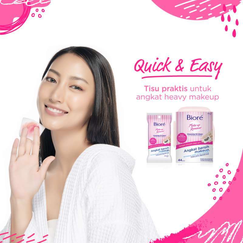 Promo Biore Make Up Remover Cleansing Oil Sheet [10 Lembar] - Twin Pack ...