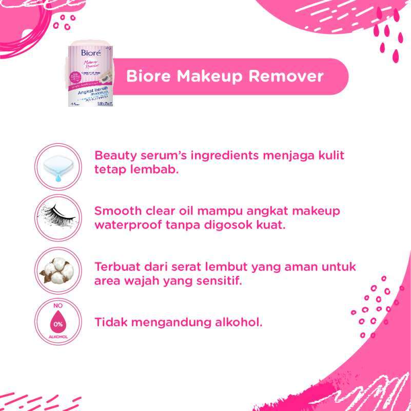 Promo Biore Make Up Remover Cleansing Oil Sheet [10 Lembar] - Twin Pack ...