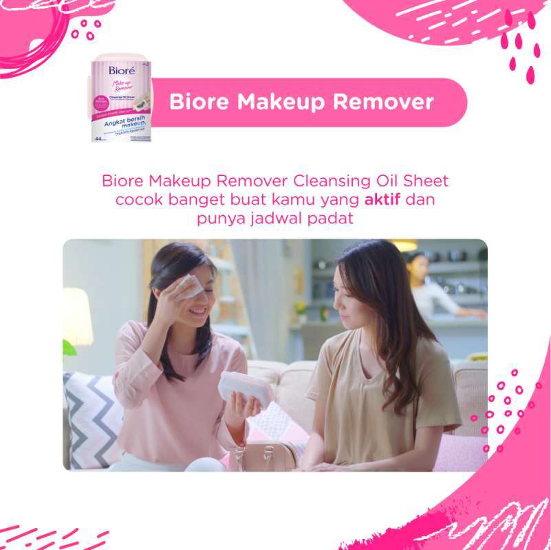 Promo Biore Make Up Remover Cleansing Oil Sheet [10 Lembar] - Twin Pack ...
