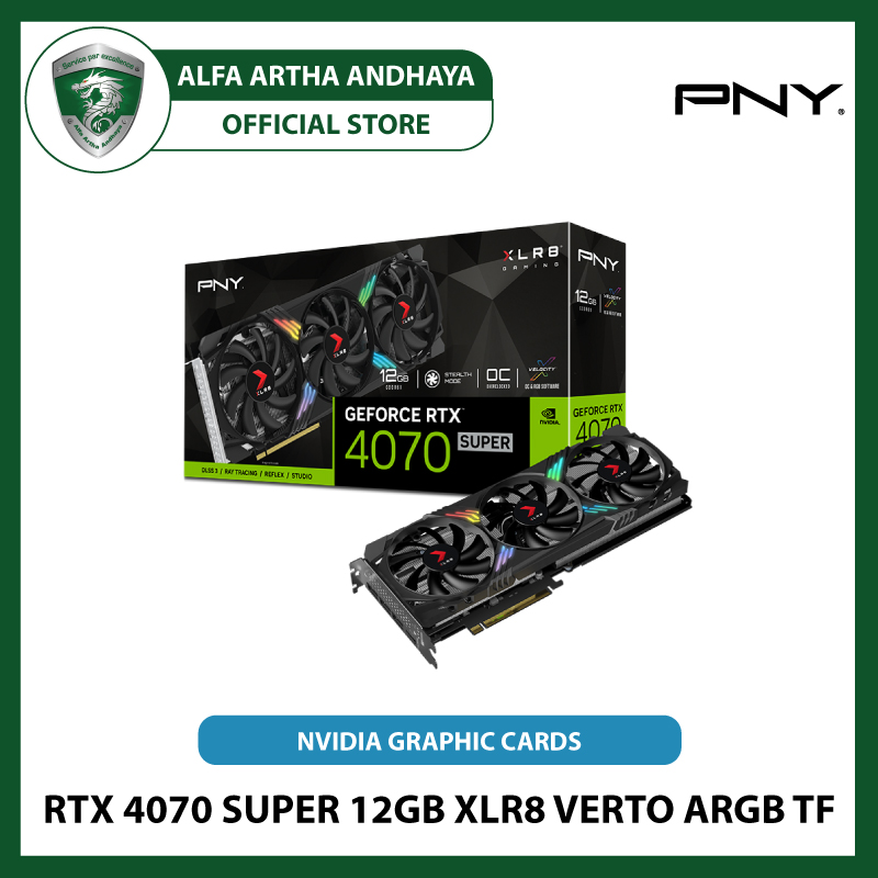 Jual PNY GeForce RTX 4070 SUPER 12GB XLR8 VERTO ARGB TF di Seller Alfa ...