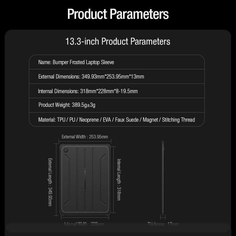 Promo Nillkin Bumper Frosted Laptop Sleeve 13.3 16 - Casing Notebook ...