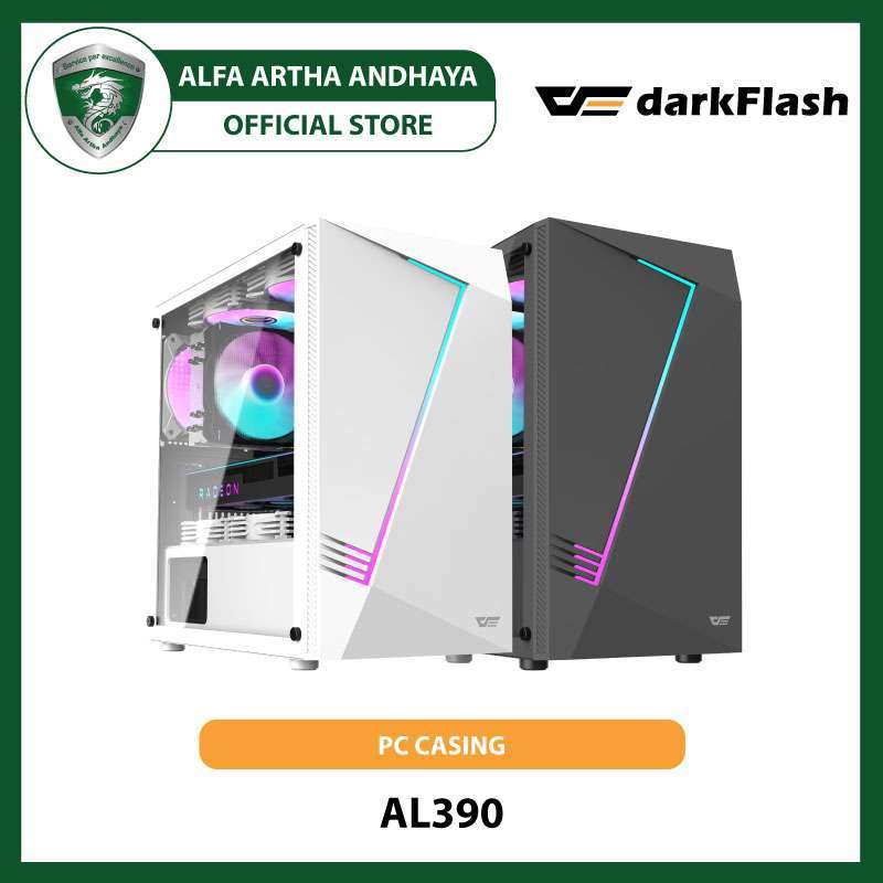Jual Darkflash Al390 M-atx Pc Casing [with 1 Rainbow Fan] - Putih Di ...