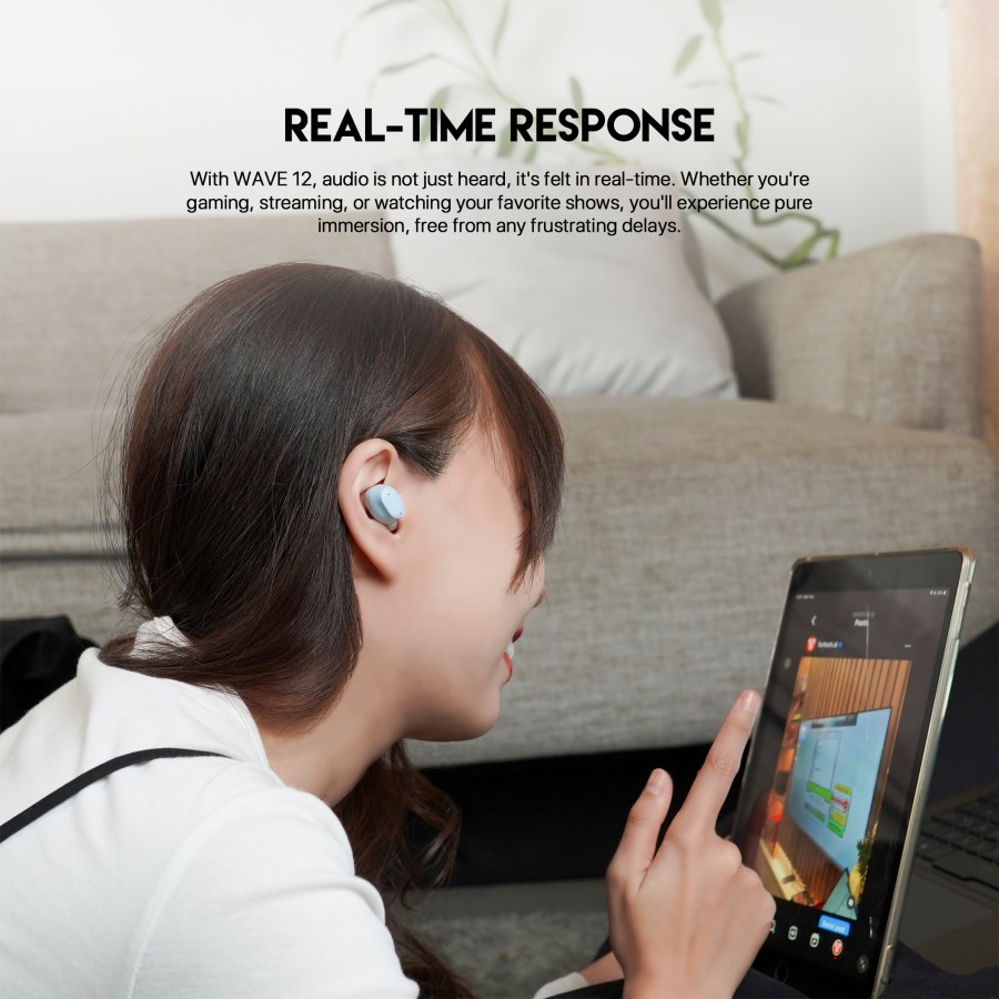 Jual Fantech Tws Bluetooth Wireless Wave 12 Tw12 Built-in Microphone ...