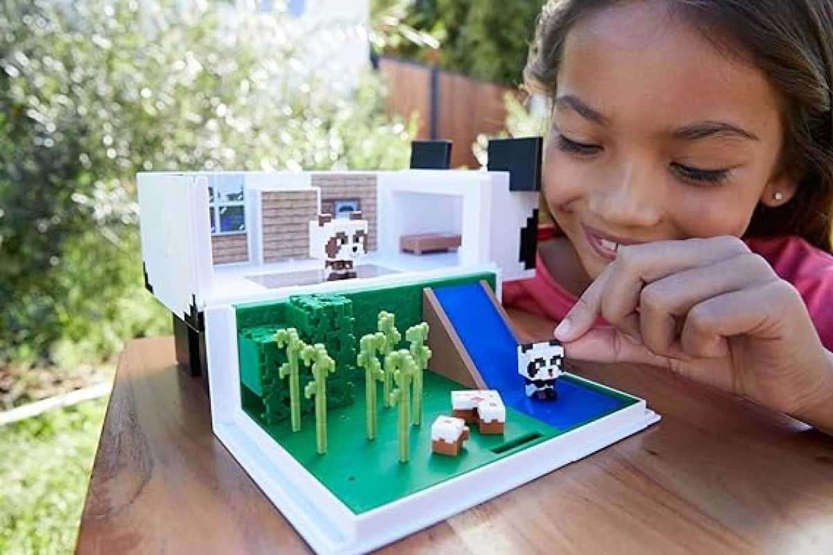 Promo Mattel Minecraft Mob Head Minis Panda Playhouse Hll25 Diskon 20% ...